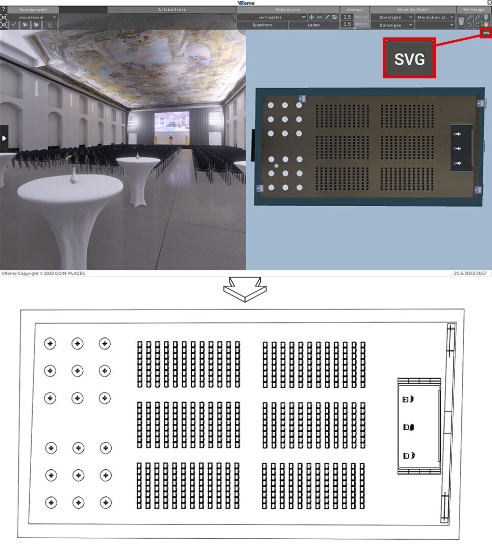 Layout, User Interface & Steuerung - VRame